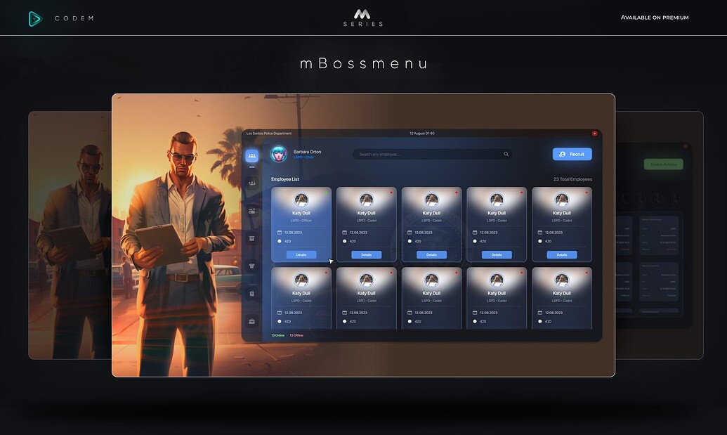 CodeM MBossmenu Advanced Boss Menu System ESX QB FiveM Releases