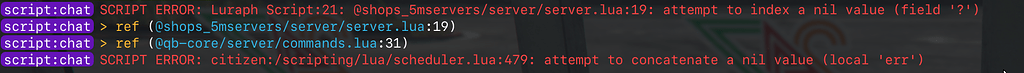 Problem With A Script Script Error Luraph Script 21 FiveM