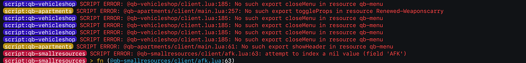 HELP Qb Core Apartments Errors QBCore Cfx Re Community