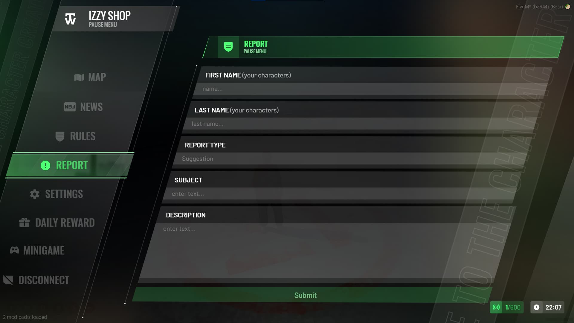 PAID Advanced Pause Menu ESX QB FiveM Releases Cfx Re Community