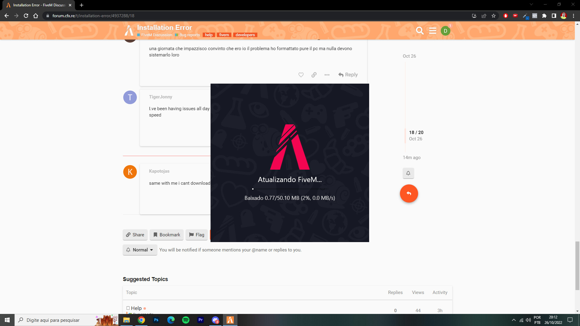 Installation Error Bug Reports Cfx Re Community