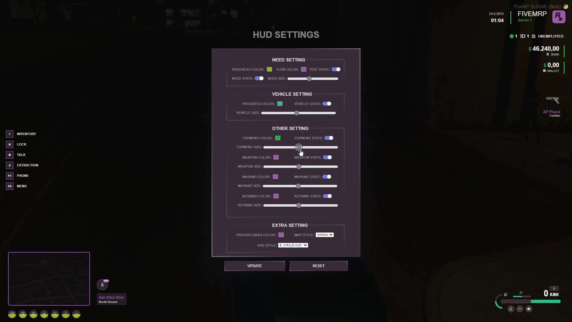 ESX QBCORE EX Hud Customizable Json Save System FiveM