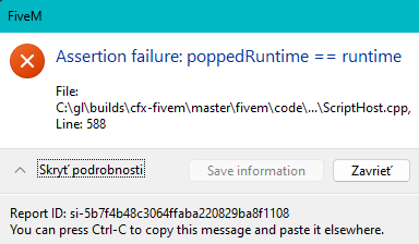 Assertion Failure Poppedruntime Runtime Fivem Client Support