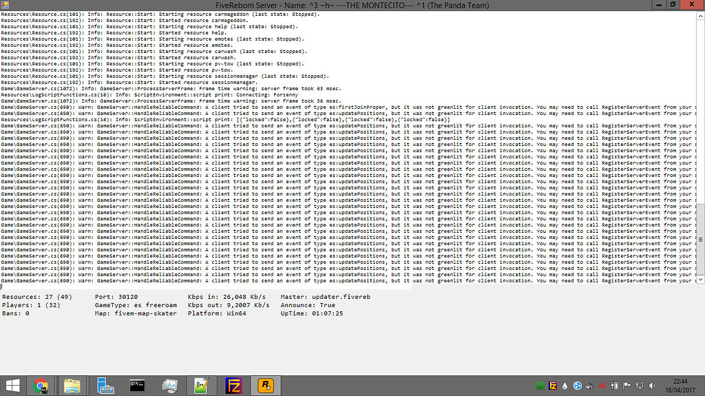 FiveM Server warnings flood - FiveM Client Support - Cfx.re Community