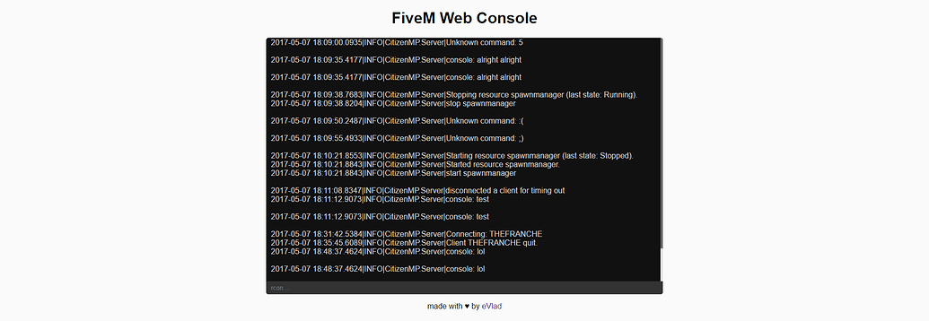 [Release] Simple Web Console - FiveM Releases - Cfx.re Community
