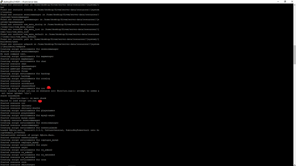 Error with Irc script - Resource Support - Cfx.re Community