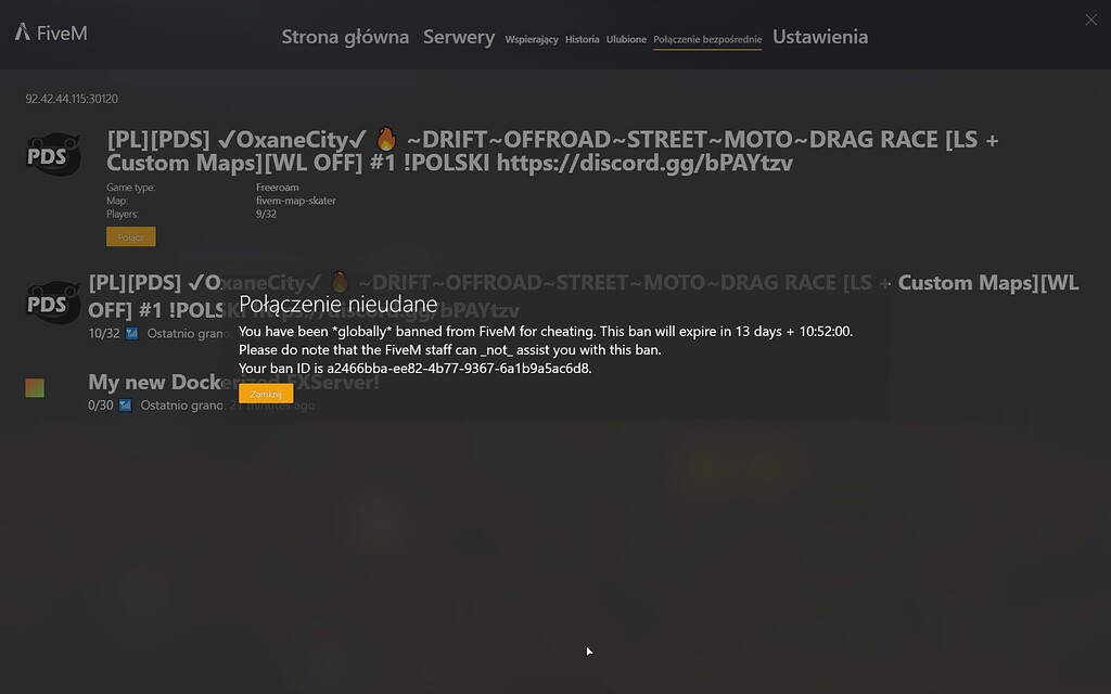 I got a ban - FiveM Client Support - Cfx.re Community