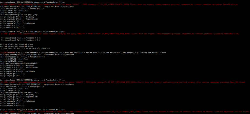 Problem with VPS and MySQL - Server Discussion - Cfx.re Community