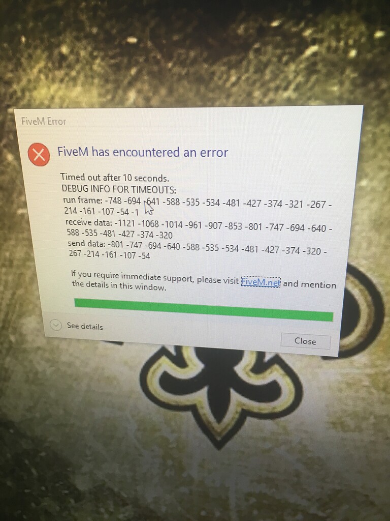 Debug error - FiveM Client Support - Cfx.re Community