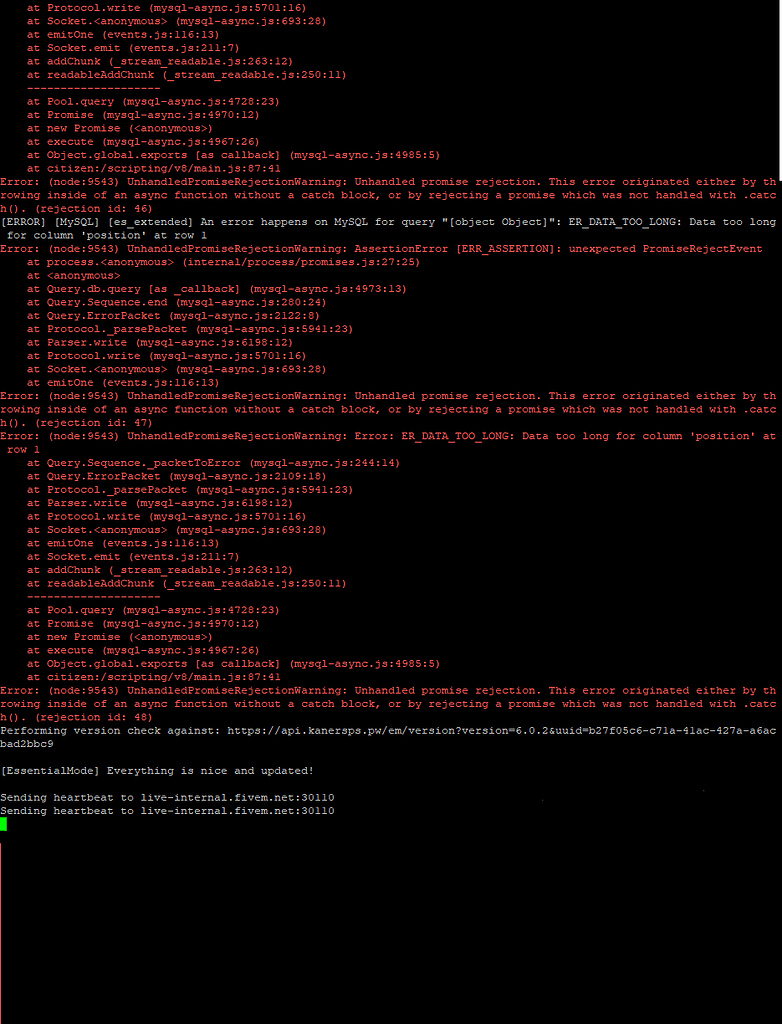 Mysql/es_extended database error - Server Discussion - Cfx.re Community Mysql/es_extended database error - Server Discussion - Cfx.re Community