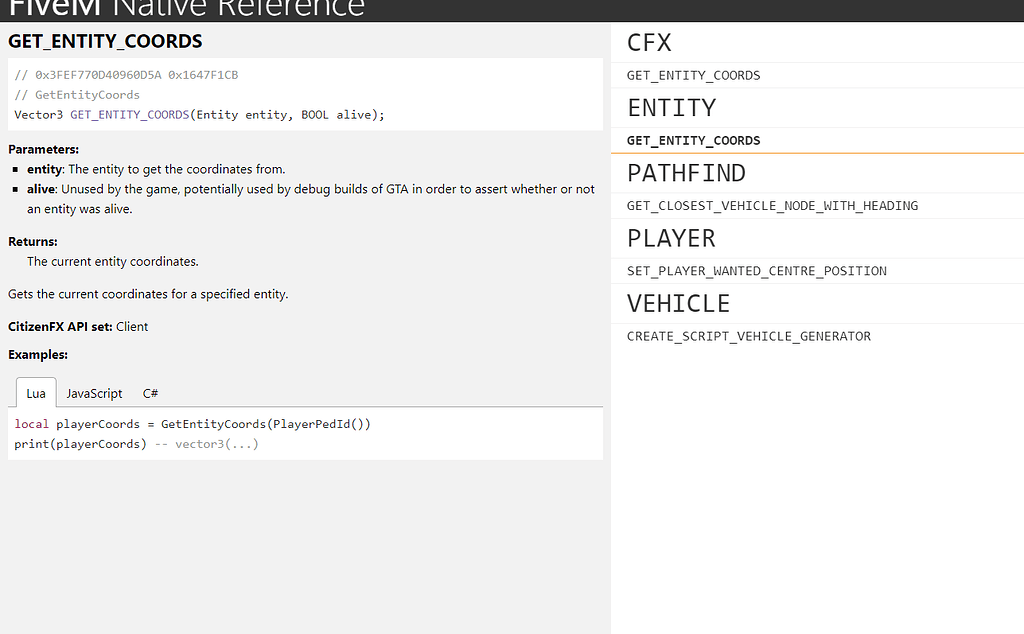 Try the new native reference preview - FiveM Announcements - Cfx.re ...