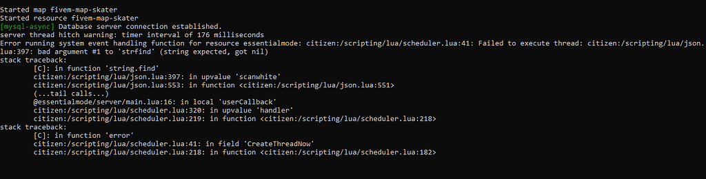 Error Essentialmode Citizens - ES/ESX - Cfx.re Community