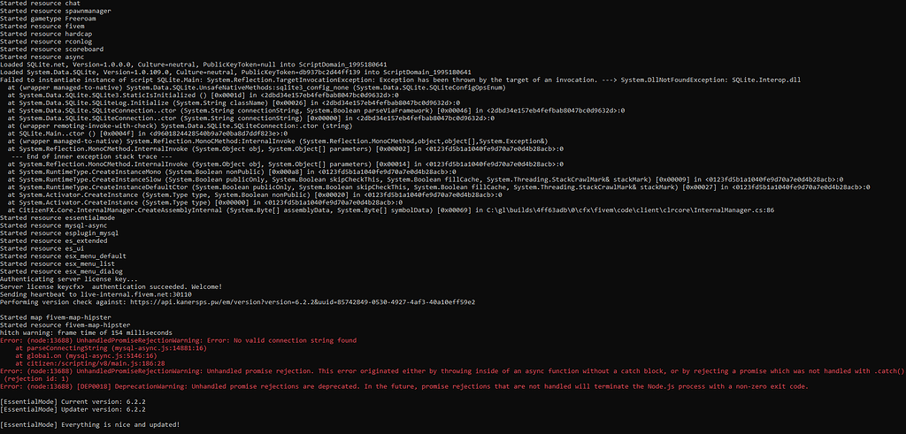 Error mysql async fivem server esx - Discussion - Cfx.re Community