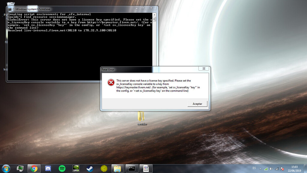 This server does not have a license key specified HELP PLS - Server Discussion - Cfx.re Community