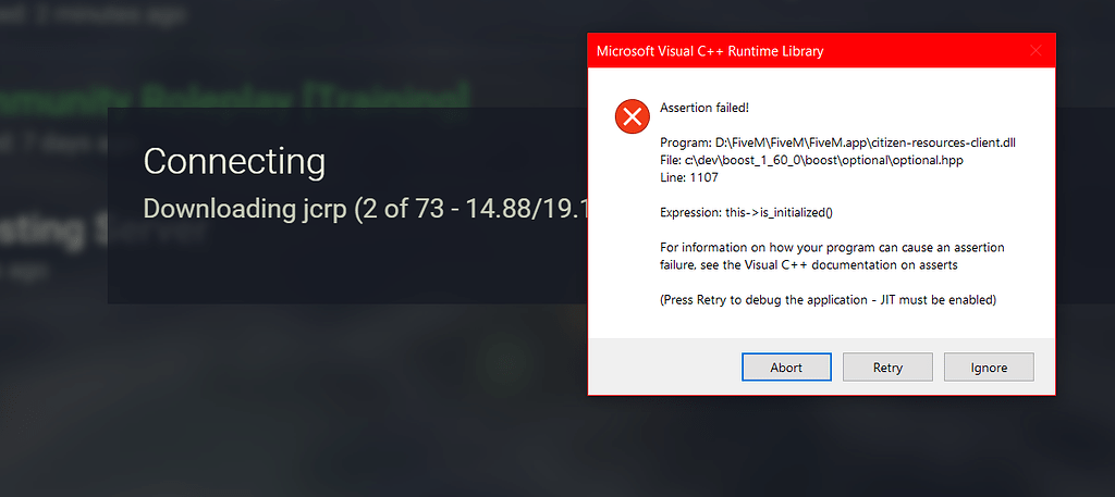 Fivem Attempt to Load Server Issue - FiveM Client Support - Cfx.re ...