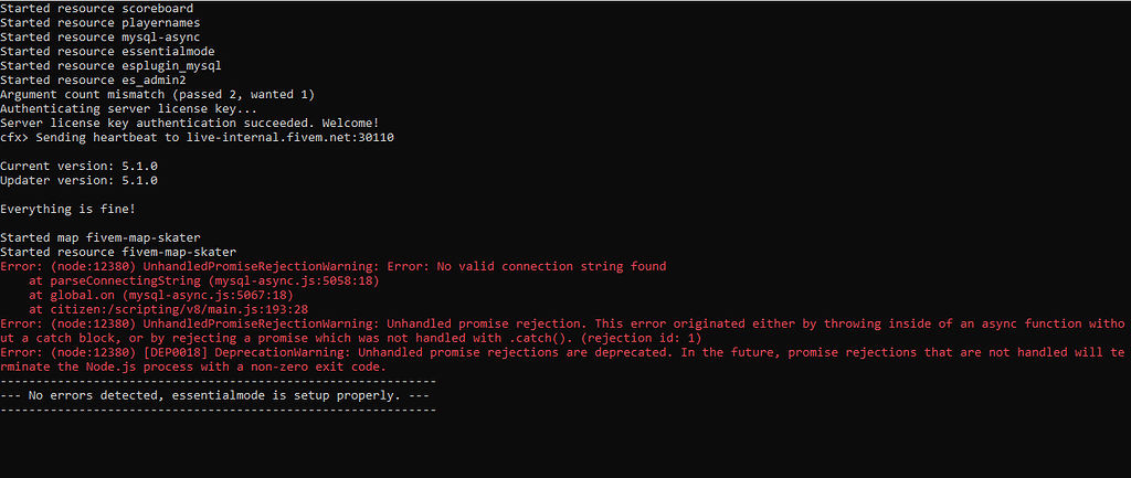 {error]mysql Error Server Discussion Cfx Re Community