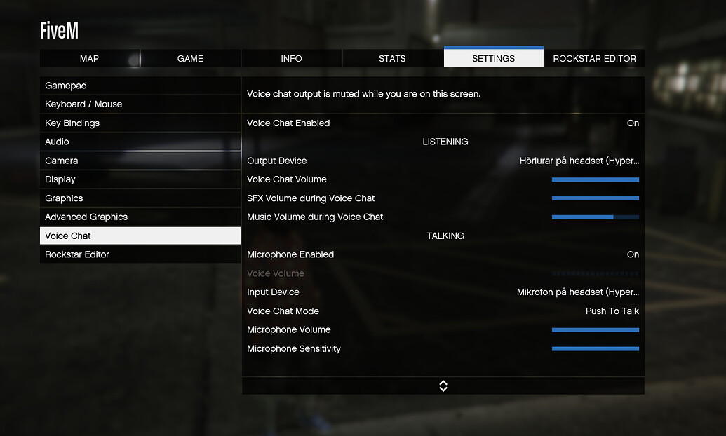 Voice activation works but not Push-to-talk - FiveM Client Support ...