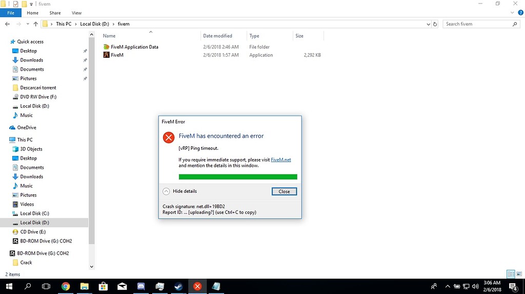 Ping timeout - FiveM Client Support - Cfx.re Community