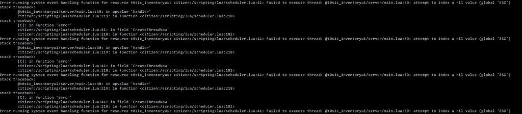 Console Error Code With UI Inventory - Resource Support - Cfx.re Community