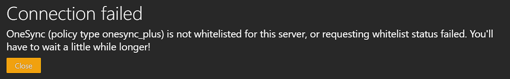 Error With Onesync Fivem Client Support Cfx Re Community