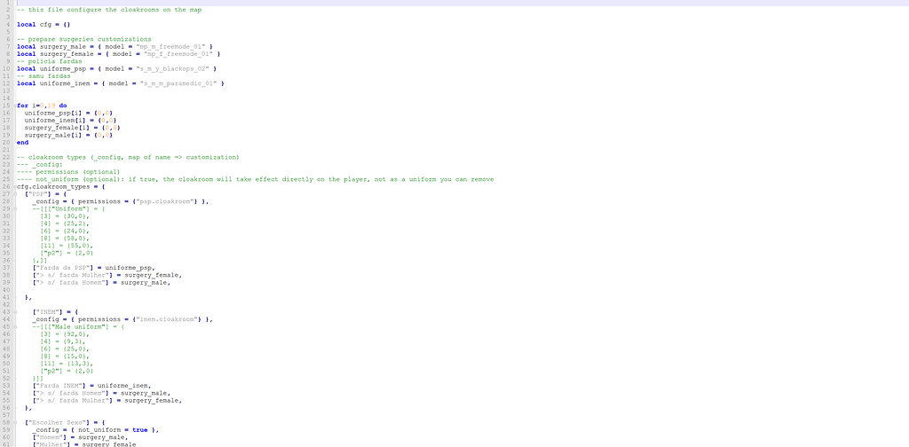 How to set skin with HASH Vrp Cloakrooms - Server Discussion - Cfx.re ...