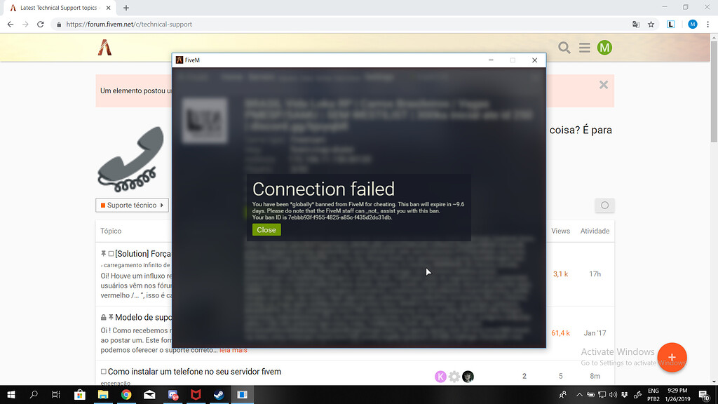 Banned unjustly - FiveM Client Support - Cfx.re Community
