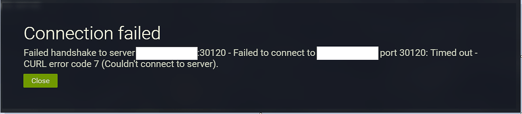 Connection Failed Error - FiveM Client Support - Cfx.re Community