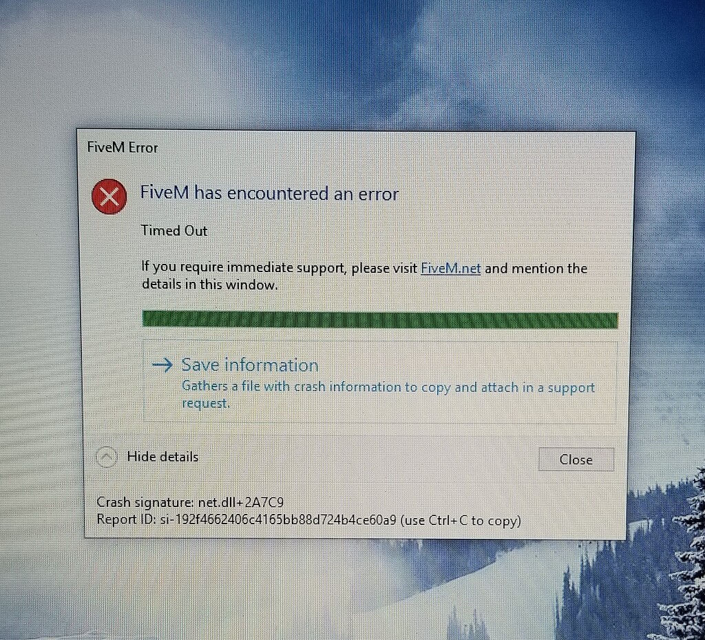 FiveM Timed Out Crash - FiveM Client Support - Cfx.re Community