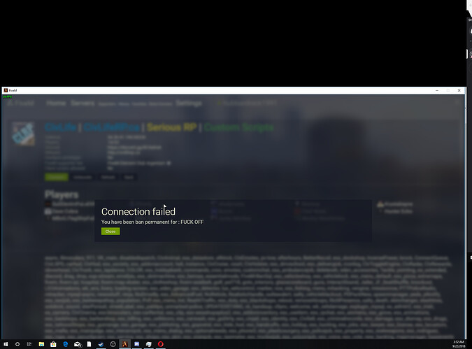 I got banned for no reason!? - FiveM Client Support - Cfx.re Community