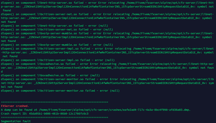 FXServer immediately crashes - FiveM Client Support - Cfx.re Community