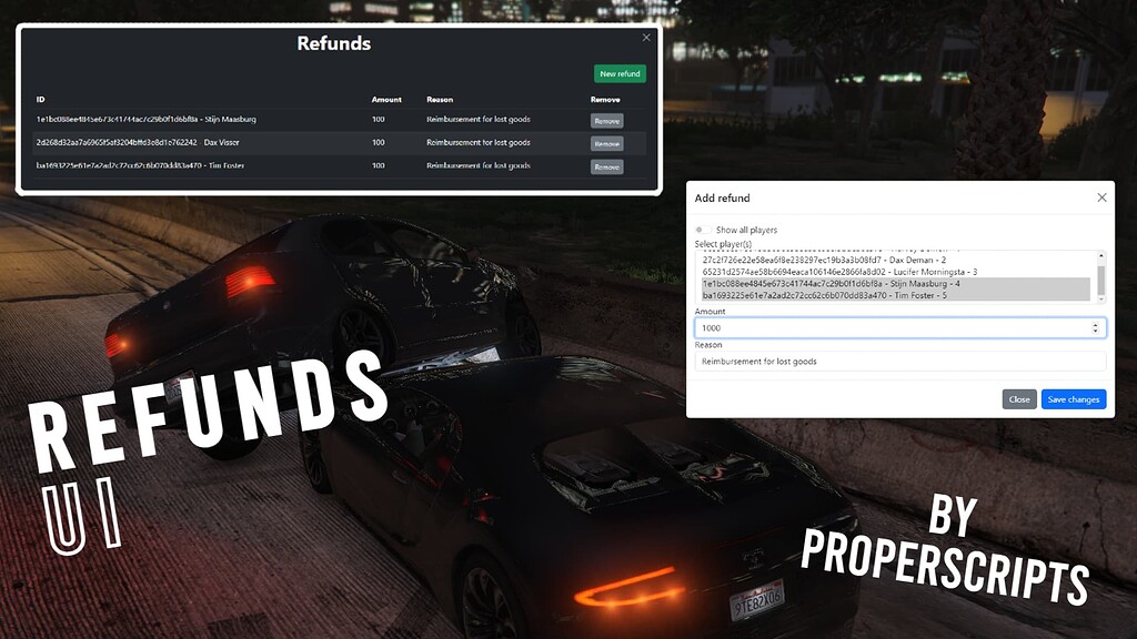 [FREE] Refunds - FiveM Releases - Cfx.re Community