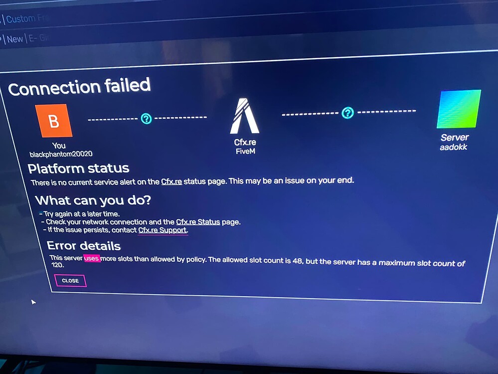 Purchased the FiveM Element Club Aurum but its saying im only allowed ...