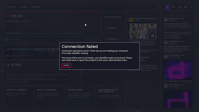 Code eror : identifier - missing - FiveM Discussion - Cfx.re Community