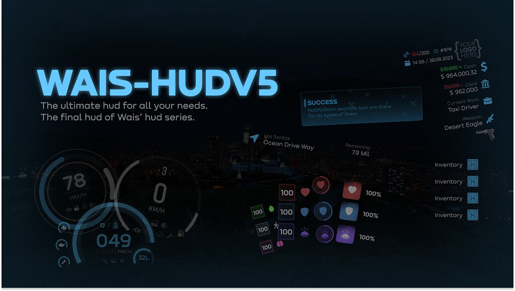 HUDV5 - Advanced Modern Hud - FiveM Releases - Cfx.re Community