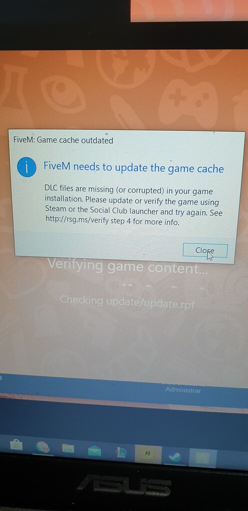 How to solve "fivem needs update game cache" error - FiveM Client ...