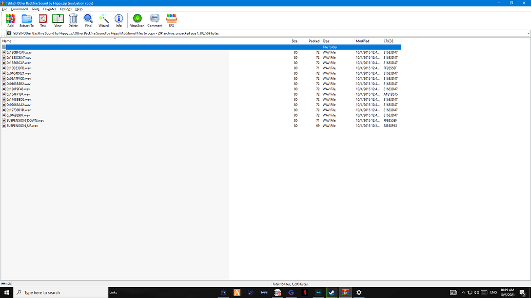 Detected modified game files (packfile x64/audio/sfx/RESIDENT.rpf ...
