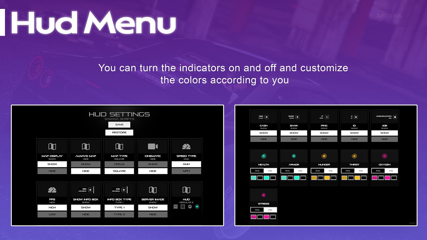 [SAVANA] Hud [QB/ESX/QBOX] - FiveM Releases - Cfx.re Community