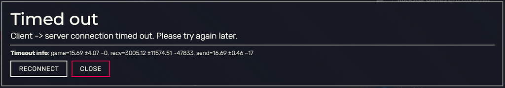 Timed out issues - FiveM Client Support - Cfx.re Community