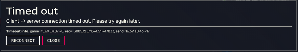 Timed out issues - FiveM Client Support - Cfx.re Community