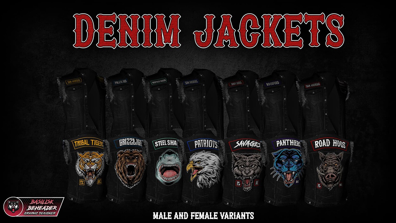 [PAID] [CLOTHING] MC Biker Vests and Jacket Texture Pack (MP_Mutiplayer ...