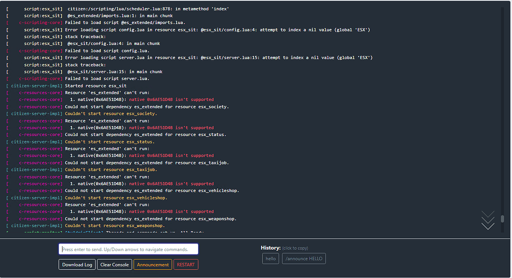 Dependency Error Esesx Cfxre Community