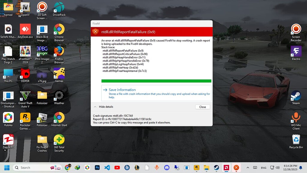 FIvem Eror ntdll.dll - FiveM Client Support - Cfx.re Community FIvem Eror ntdll.dll - FiveM Client Support - Cfx.re Community