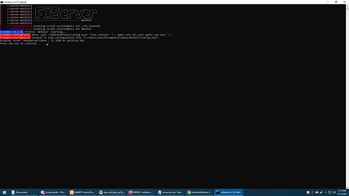 txAdmin:Monitor (FXServer is not responding. HB Failed) - Server Discussion - Cfx.re Community