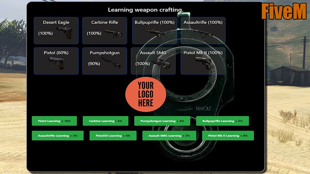[ESX] Weapon learning and crafting system - FiveM Releases - Cfx.re ...