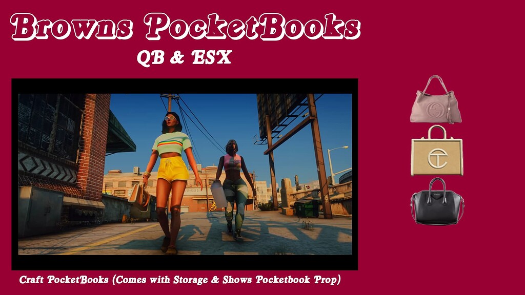 💰 [QB/ESX] Realistic PocketBooks (with Storage & Props) - FiveM ...
