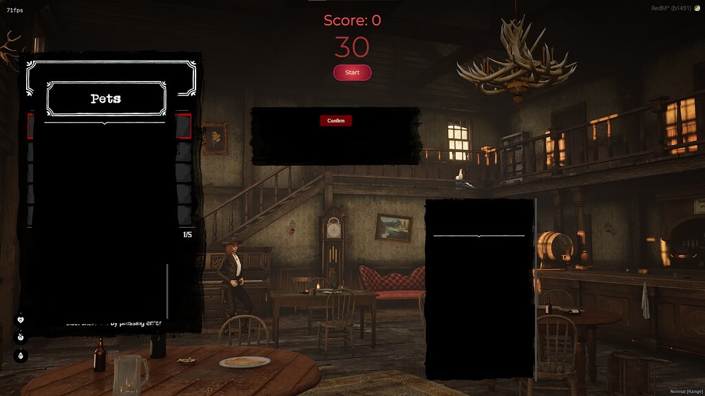 UI bug, UI menus loading and staying up, issue across multiple servers ...