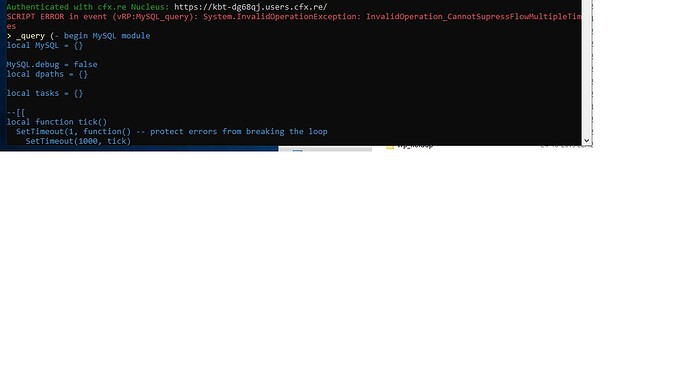 Vrp:mysql_query ERROR - Server Discussion - Cfx.re Community