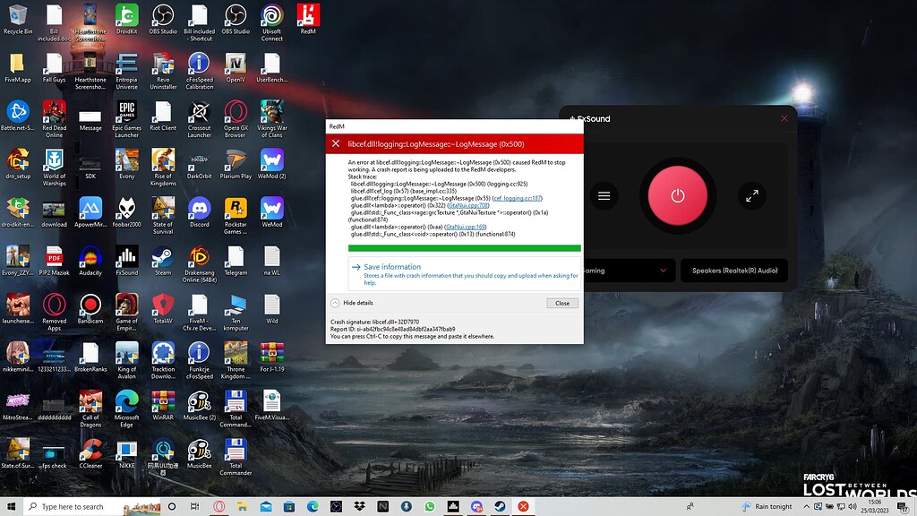 Massive error pls help libcef.dll!logging::LogMessage (0x500) RedM ... Massive error pls help libcef.dll!logging::LogMessage (0x500) RedM ...