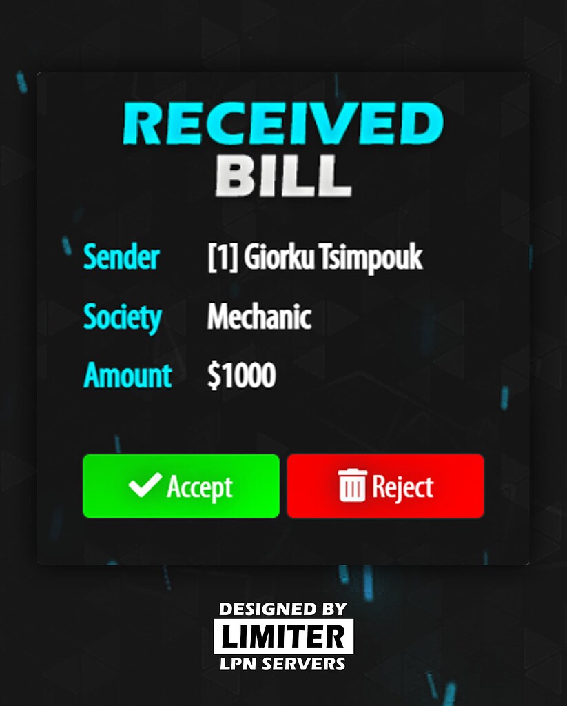 [ESX] Billing UI - FiveM Releases - Cfx.re Community