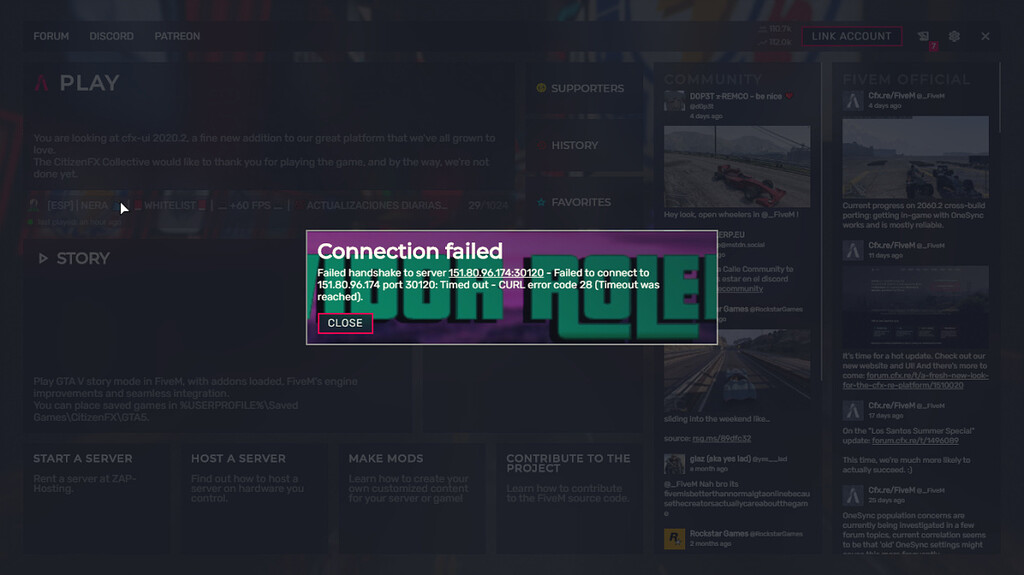 HOW TO FIX ERROR CODE 28 five M - FiveM Client Support - Cfx.re Community